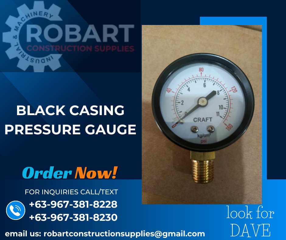 BLACK CASING PRESSURE GAUGE, Commercial & Industrial, Construction ...