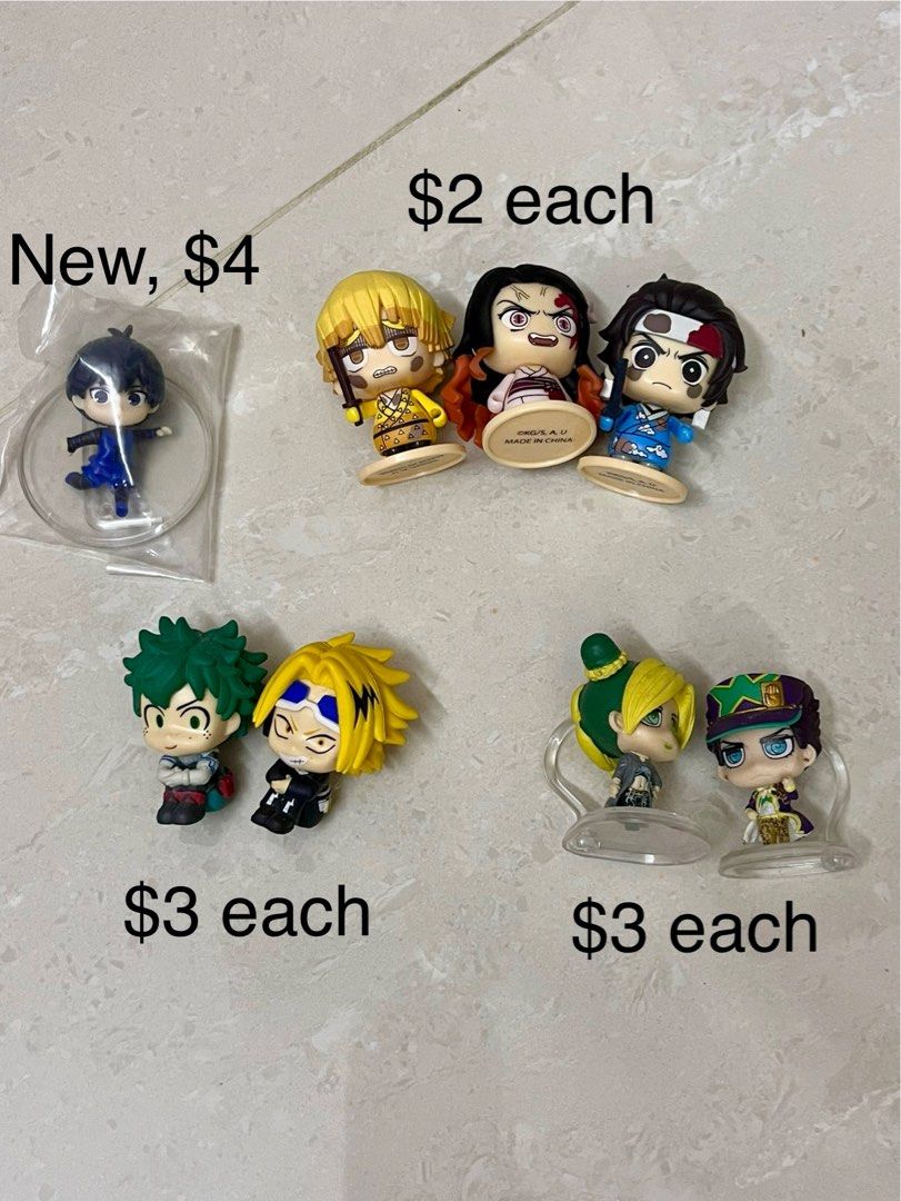 Blue Lock, Demon Slayer, MHA, JoJo mini figurines gacha, Hobbies & Toys ...