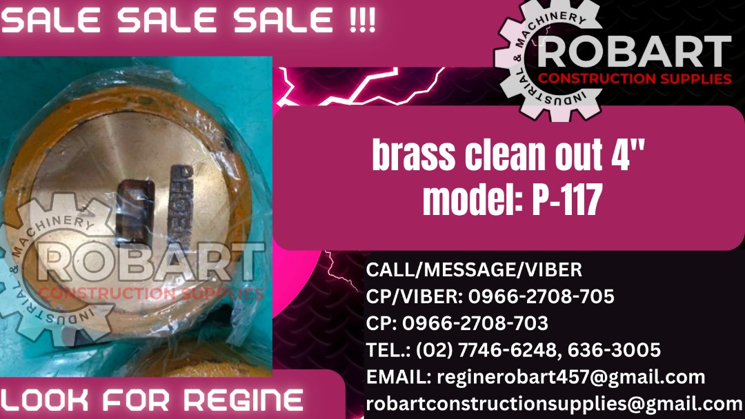 brass clean out 4'' model: P-117, Commercial & Industrial, Construction ...