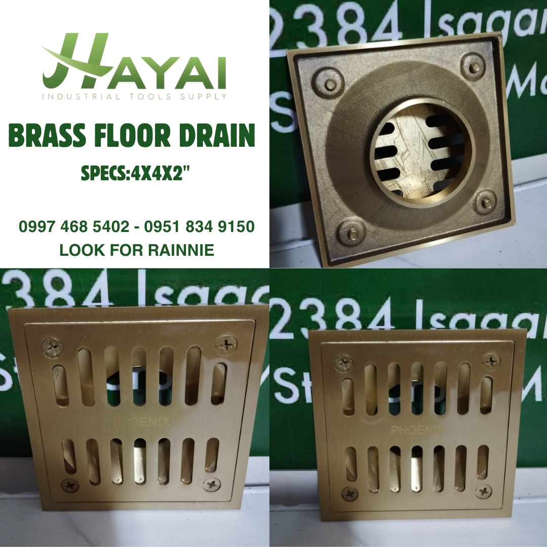 BRASS FLOOR DRAIN, Commercial & Industrial, Industrial Equipment on Carousell