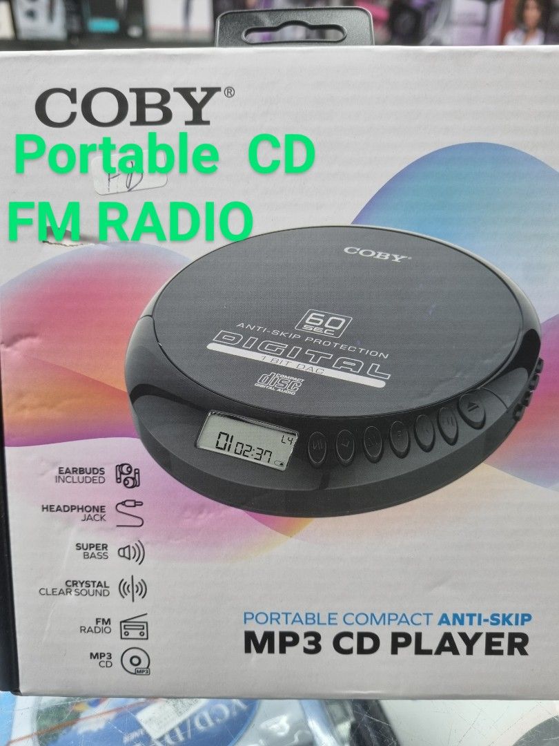 COBY CD PLAYER WITH FM RADIO, Audio, Portable Music Players on Carousell