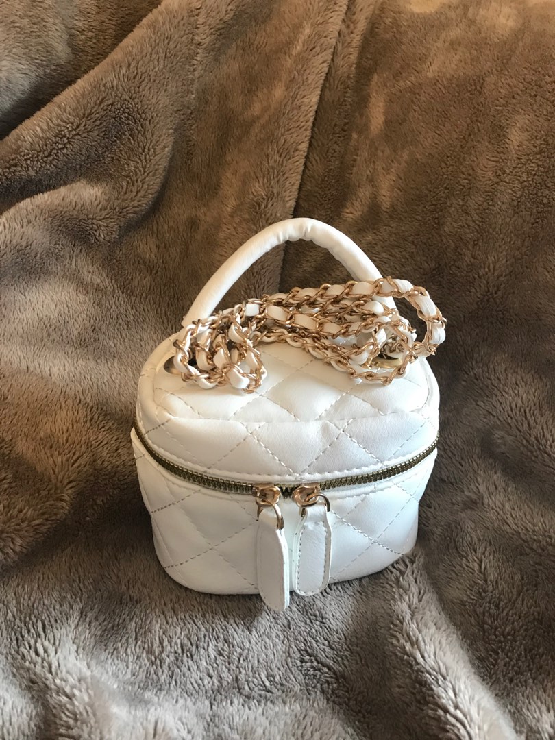 Elegant small Vanity bag in white, Women's Fashion, Bags & Wallets ...