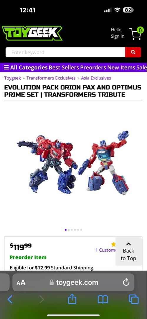 Evolution Pack Orion Pax and Optimus Prime Set | Transformers Tribute ...