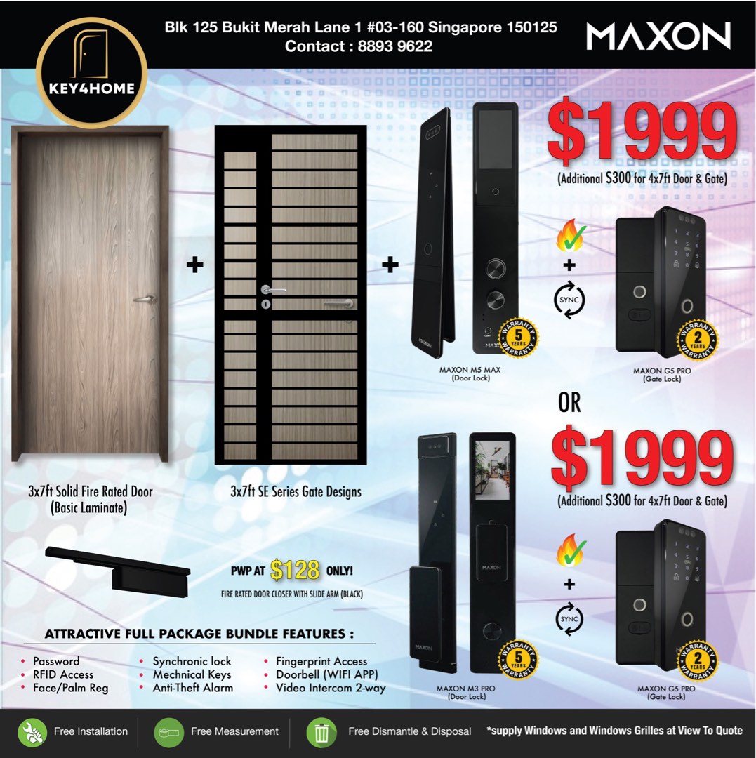 Fire Rated Bundle with MAXON Digital Lock, Furniture & Home Living ...