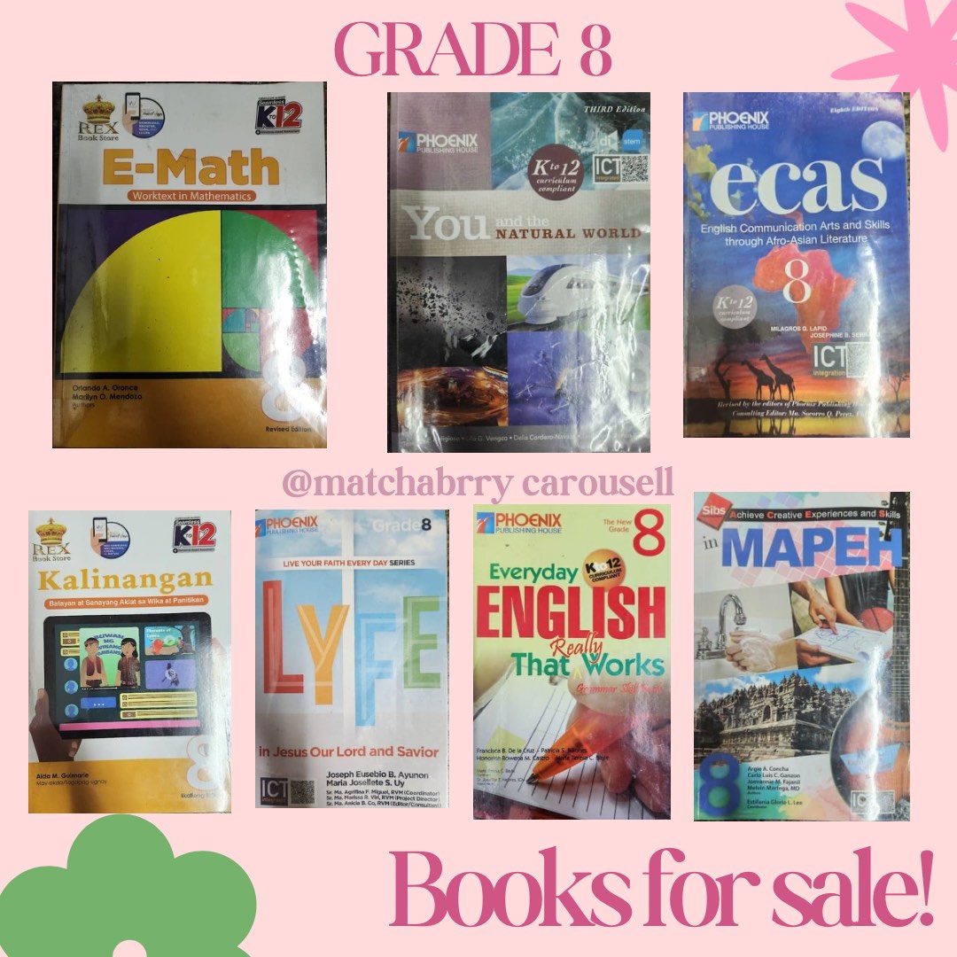 GRADE 8 TEXTBOOKS, Hobbies & Toys, Books & Magazines, Textbooks on ...