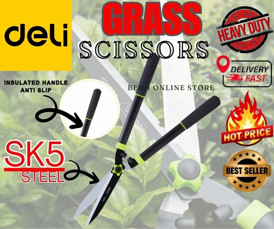 GRASS SCISSORS GUNTING RUMPUT DAHAN RANTING POKOK SK5 STEEL HEAVY DUTY ...