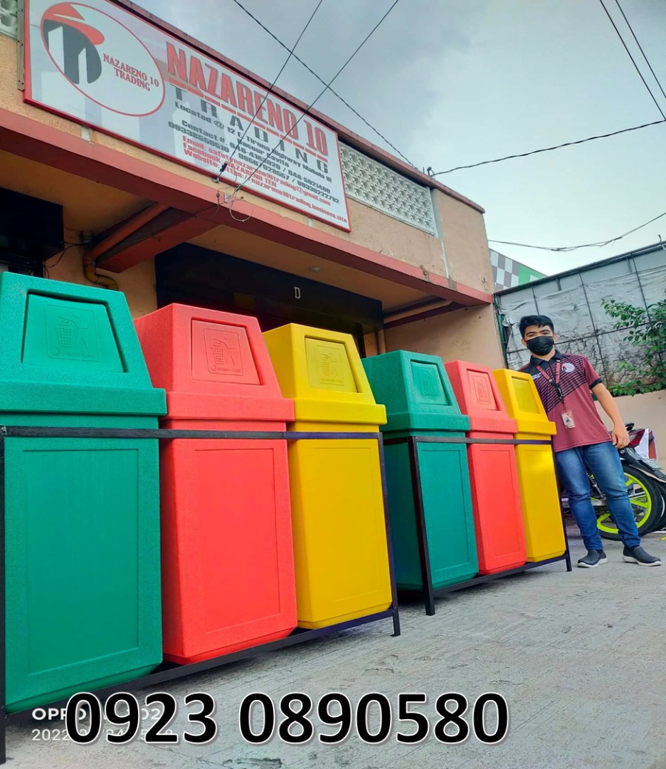Hooded trash bin, Furniture & Home Living, Cleaning & Homecare Supplies ...