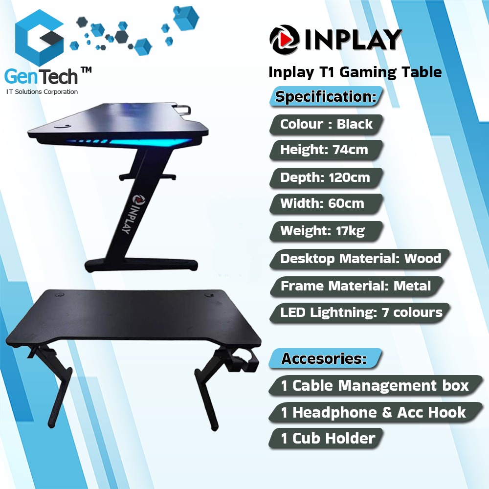 Inplay T1 Gaming Table, Computers & Tech, Parts & Accessories, Computer ...