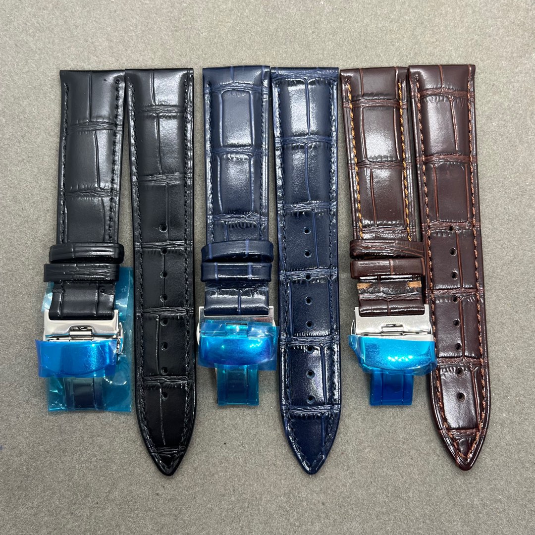 [INSTOCK] 20MM 22MM GENUINE CALF LEATHER WITH CROCODILE EMBOSSING ...