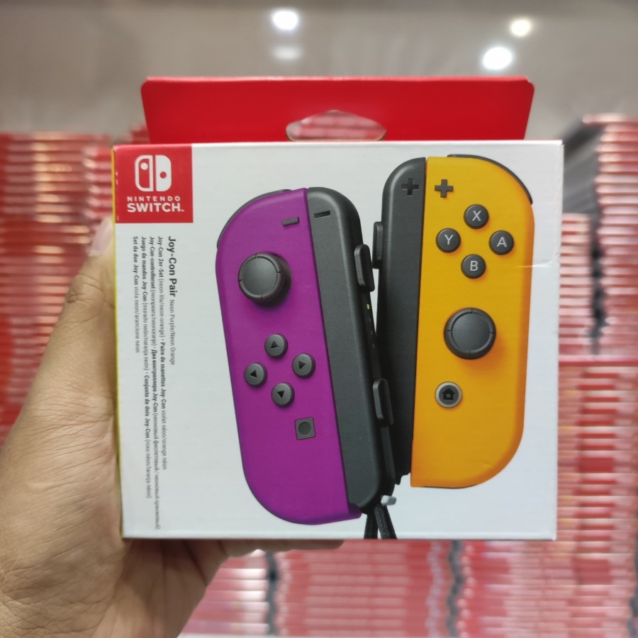 Joy Con JoyCon Joy-Con Nintendo Switch Controller Stick Stik - Purple Orange, Video Game, Konsol ...