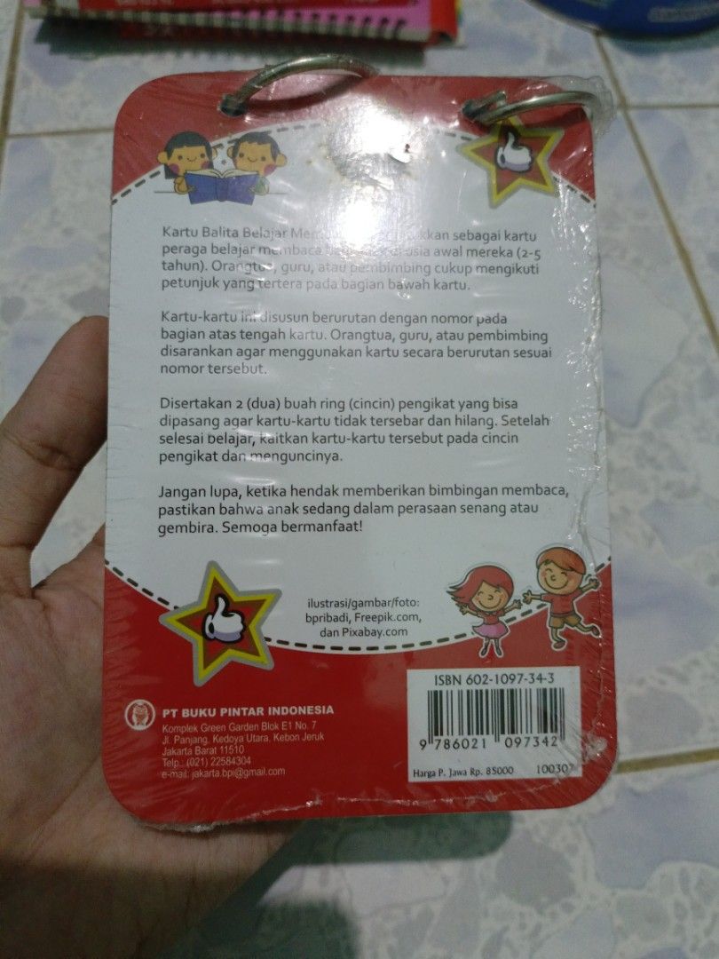 Kartu Balita Belajar Membaca Flash Card, Buku & Alat Tulis, Buku Anak ...