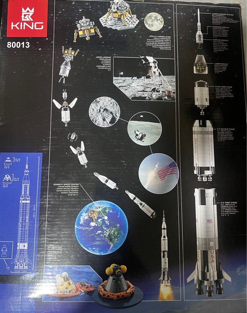 King 80013 NASA Apollo Saturn V Lego, Hobbies & Toys, Toys & Games on ...