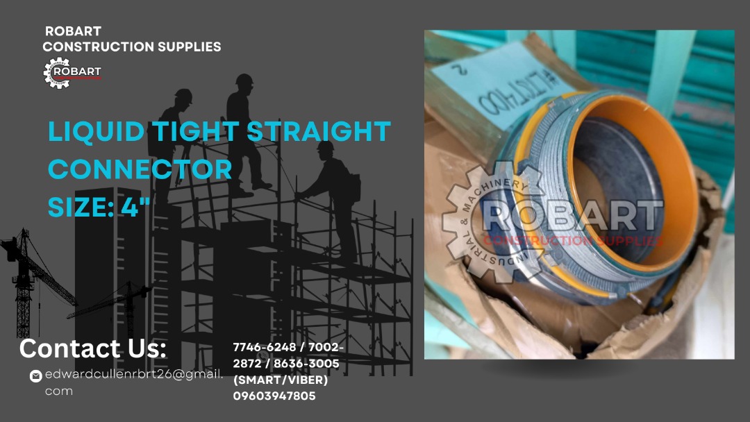 Liquid Tight Straight Connector Size: 4", Commercial & Industrial ...