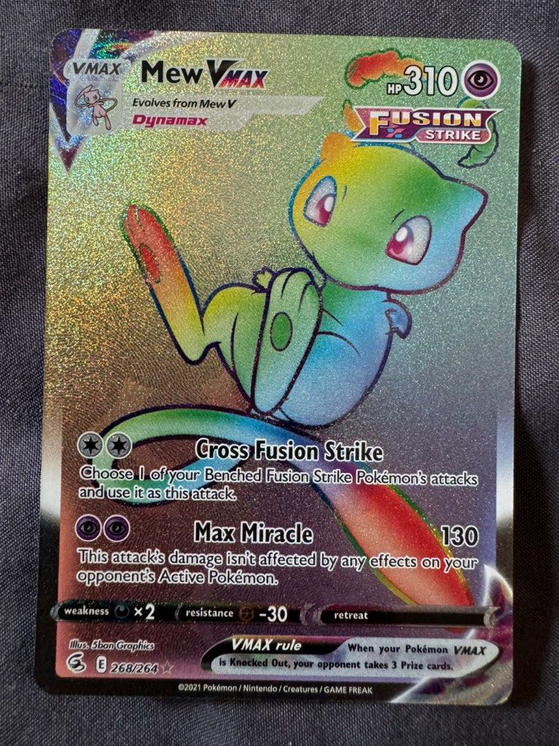 Mew VMAX - 268/264 - Hyper Rare, Hobbies & Toys, Toys & Games on Carousell