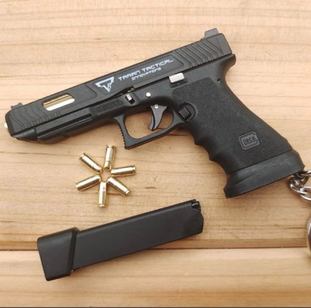 MINI John Wick Premium G34 TTI METAL KEYCHAIN TOY GUN GLOCK 34 MODEL GUN/ PISTOL, Hobbies & Toys ...