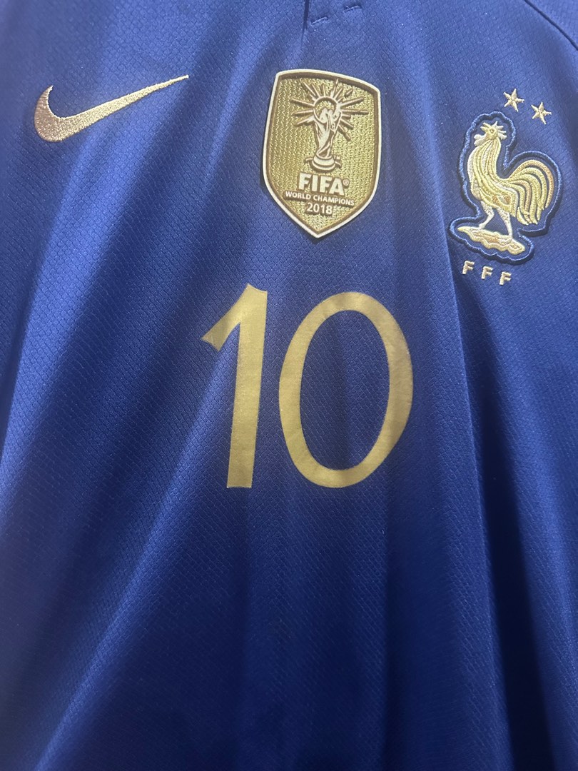 Nike 2018 France World Cup Home Kit with Mbappe name and 2018 World ...