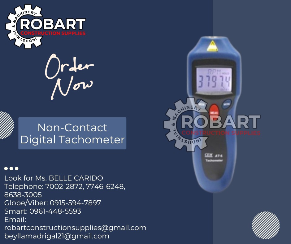 Non-Contact Digital Tachometer, Commercial & Industrial, Construction ...