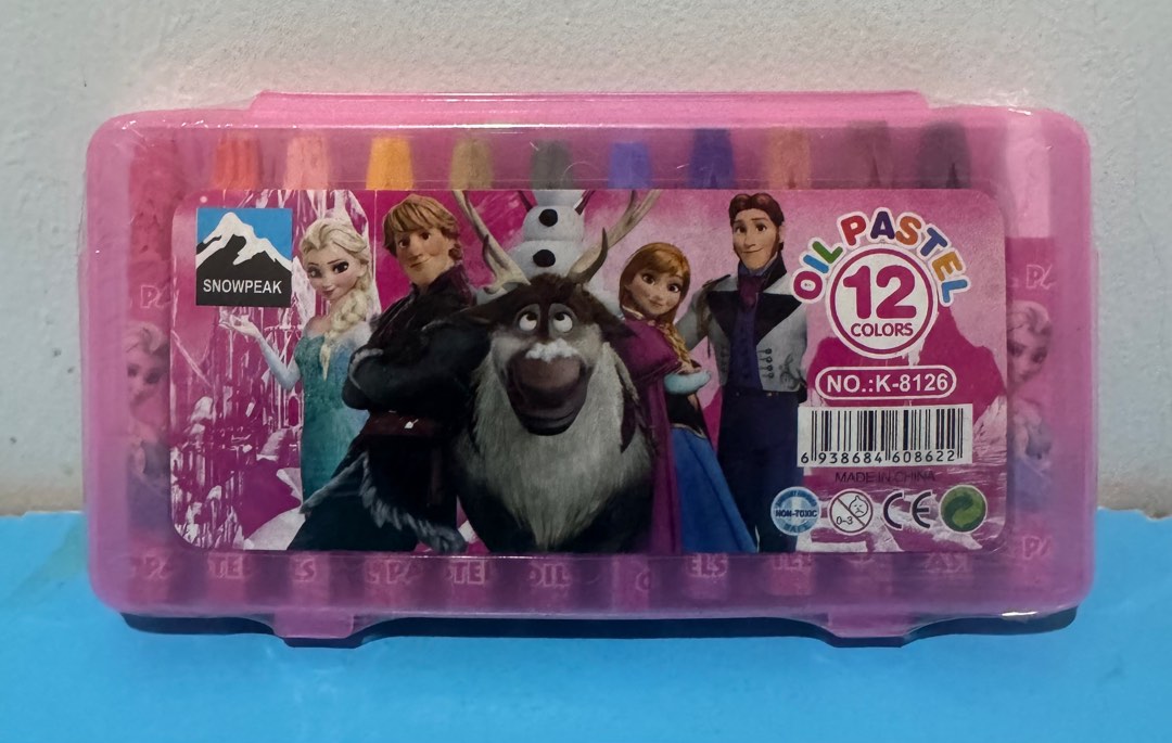 Oil Pastel Frozen 12 Warna, Desain & Kerajinan Tangan, Alat & Bahan ...