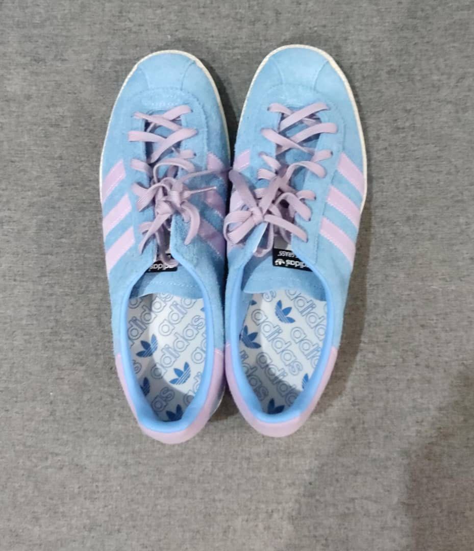 Original Adidas Blue Grass, Men's Fashion, Footwear, Sneakers on Carousell