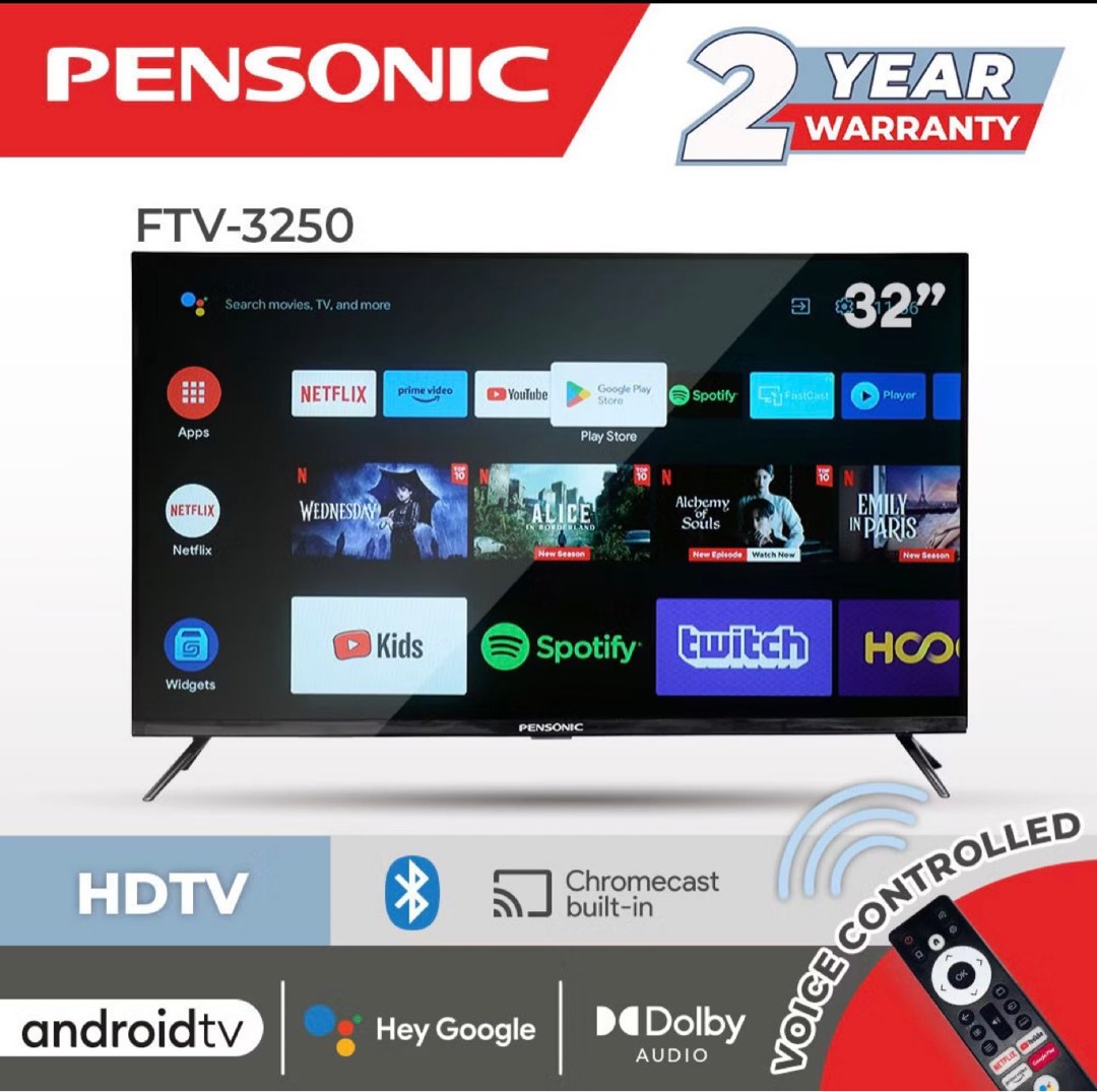 PENSONIC ANDROID TV - 32 inch w/ free tv bracket, TV & Home Appliances ...