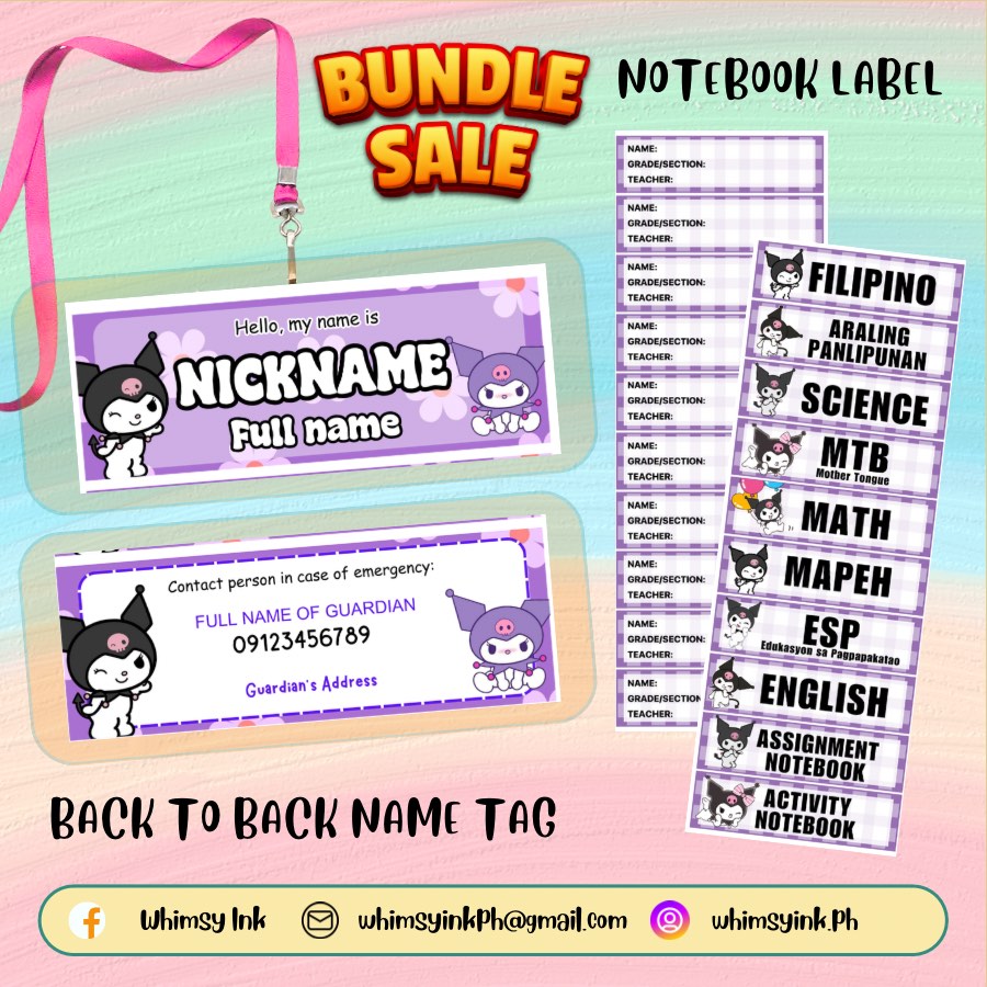 Personalized nametags and sticker labels, Hobbies & Toys, Stationary ...