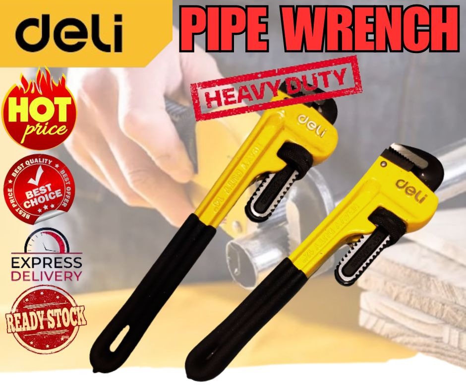 Pipe Wrench 12inci 14inci heavy duty perengkuh paip adjustable pipe ...