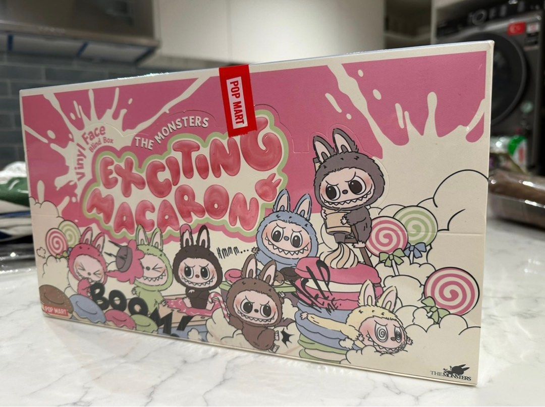 Pop mart labubu the monsters exciting macaron vinyl blind box series ...