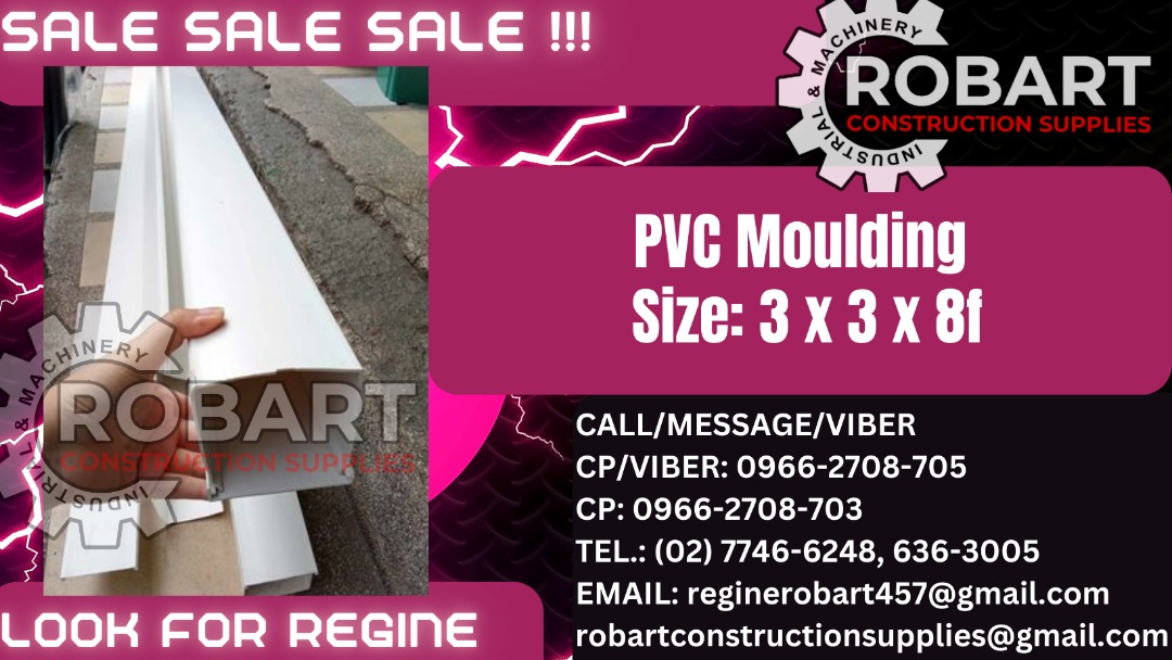 PVC Moulding Size: 3 x 3 x 8f+, Commercial & Industrial, Construction ...