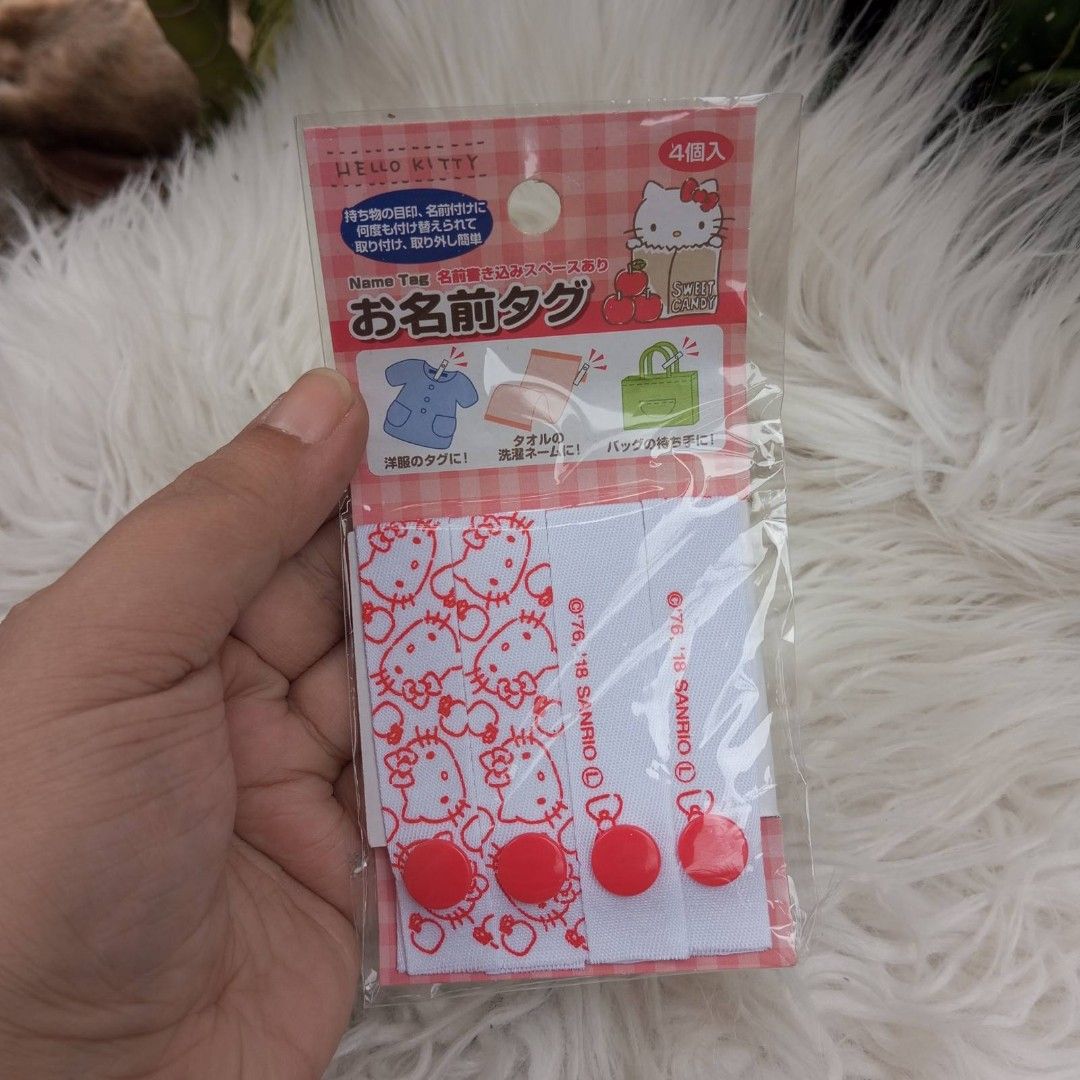 SANRIO Hello Kitty Name Tag Label Tag, Hobbies & Toys, Toys & Games on ...