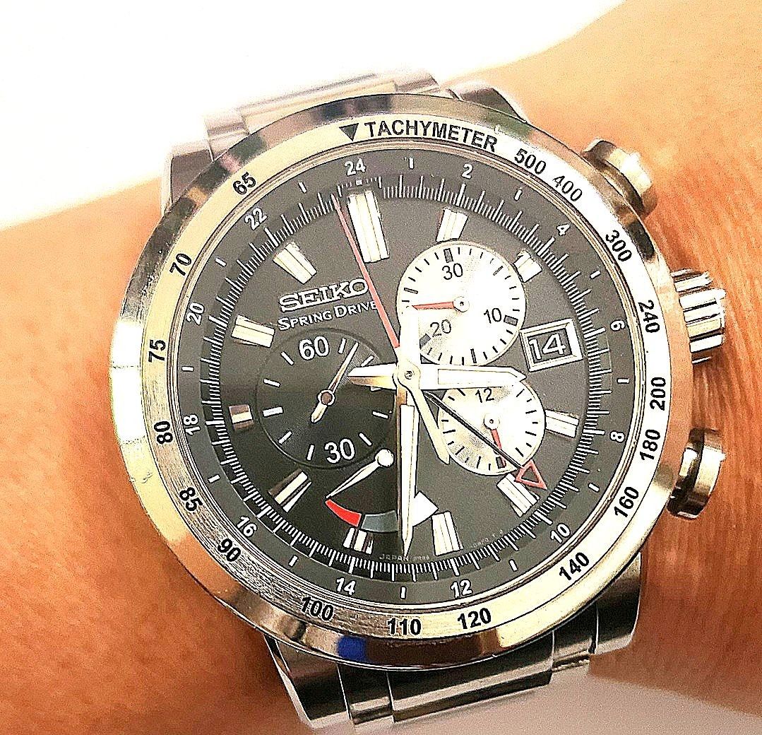 Seiko Limited Edition 300pcs Spring Drive chronograph GMT power reserve ...