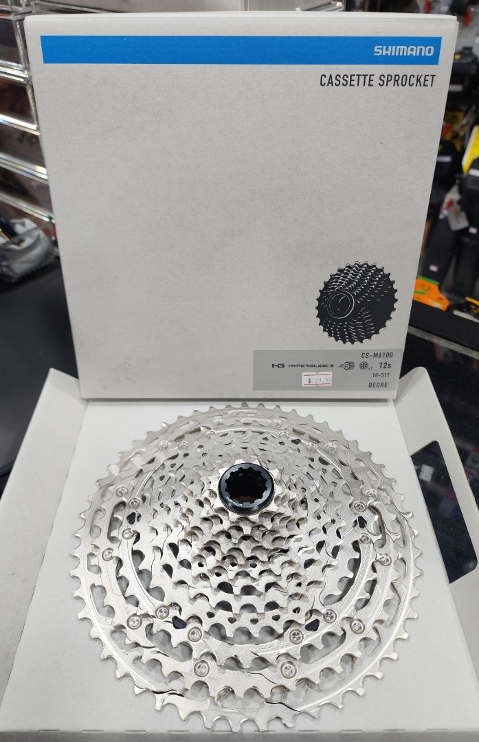 Shimano Deore CS-M6100 12 Speed Cassette Hyperglide+ Microspline Cassette 10-51T, Sports ...