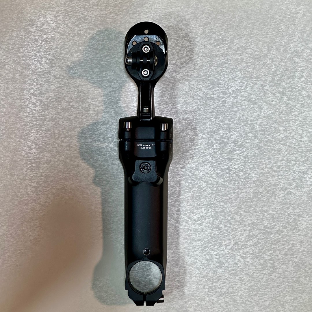 SL7 stem 120mm -6 degrees with computer and light mount 公路車鵝頸, 運動產品, 單車 ...