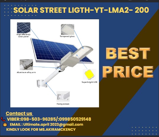 SOLAR STREET LIGHT- YT-LMA2- 200, Everything Else, Looking For on Carousell