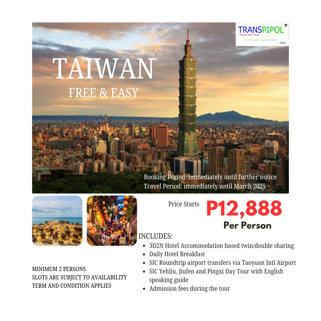 TAIWAN TOUR PACKAGE, Tickets & Vouchers, Flights & Overseas Attractions on Carousell
