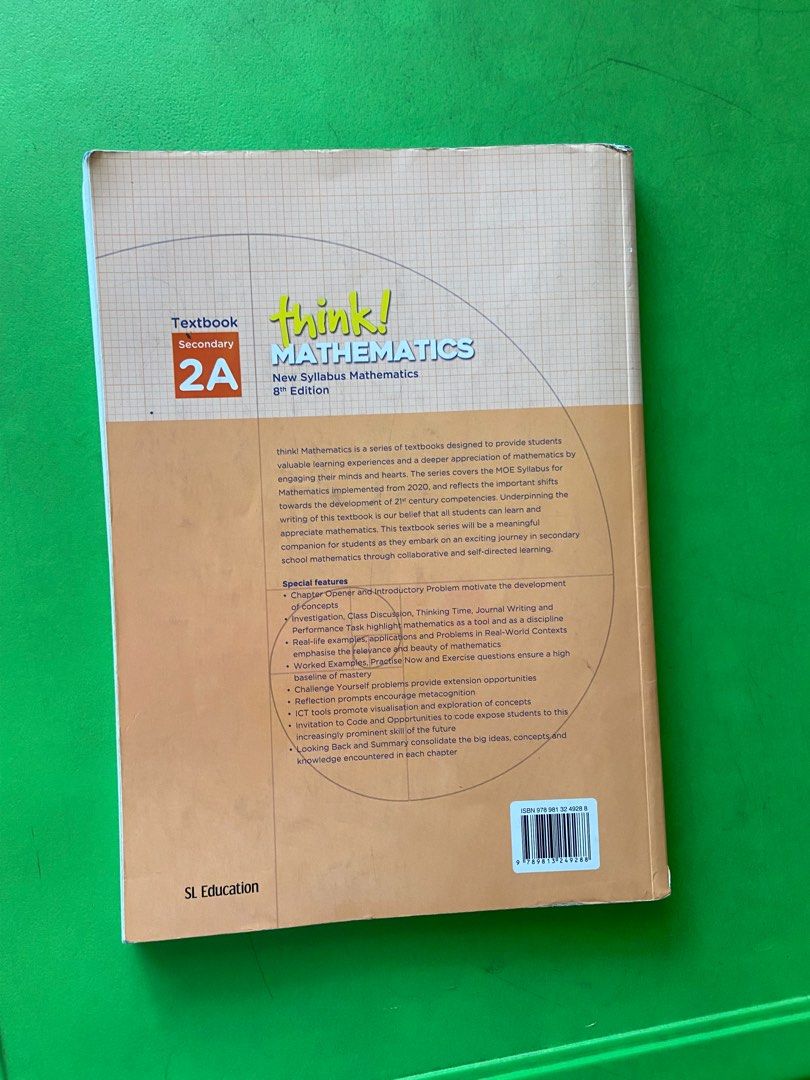 Think mathematics textbook secondary 2A preoved original, Buku & Alat ...