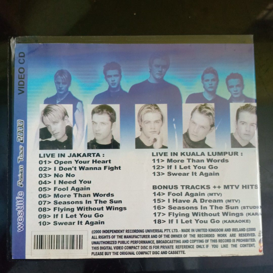 VCD live konser Boyzone, Westlife, Steps dan Ricky Martin., Musik & Media, CD, DVD & Lainnya di ...