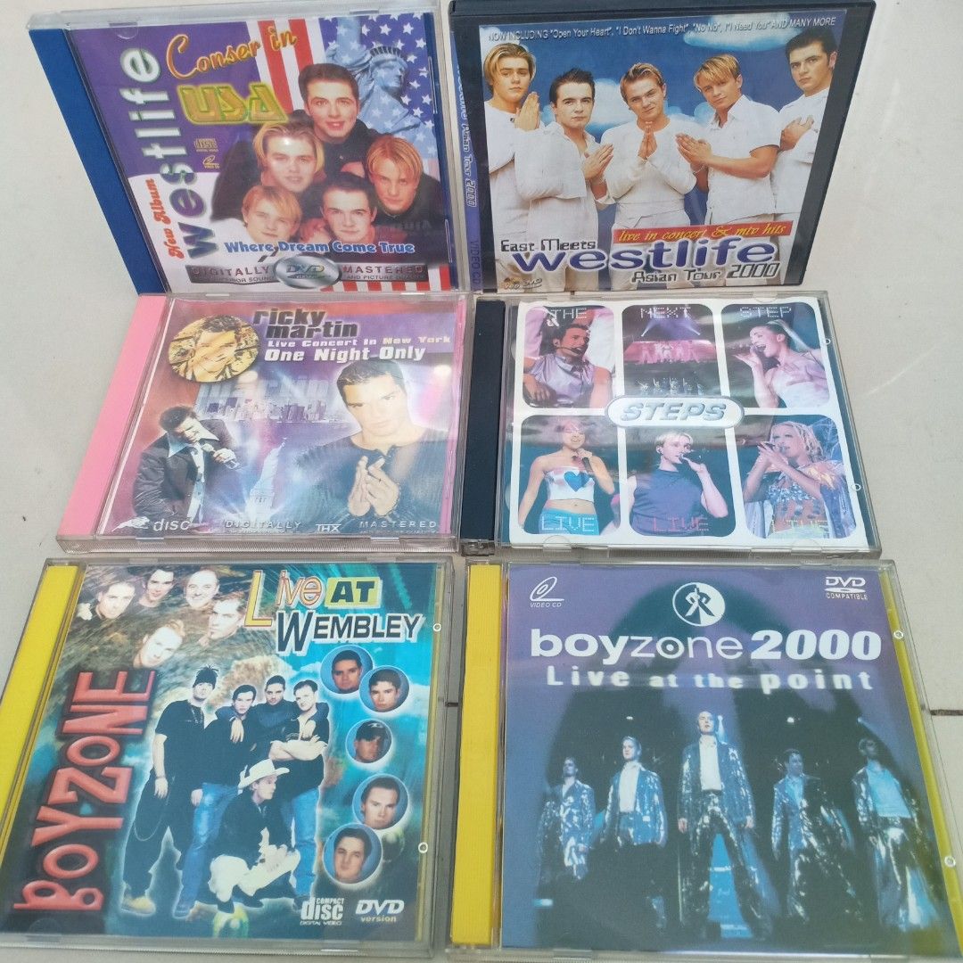 VCD live konser Boyzone, Westlife, Steps dan Ricky Martin., Musik ...