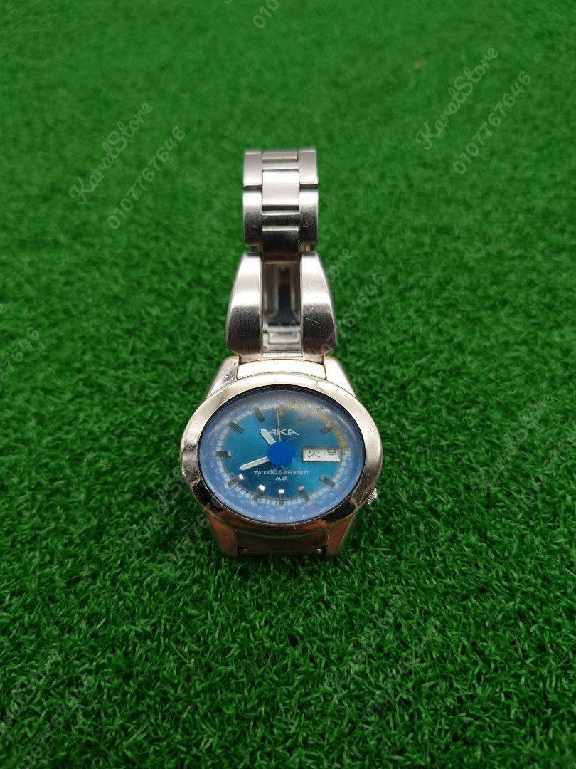 Vintage 90s AKA Alba Blue Dial, Men's Fashion, Watches & Accessories ...