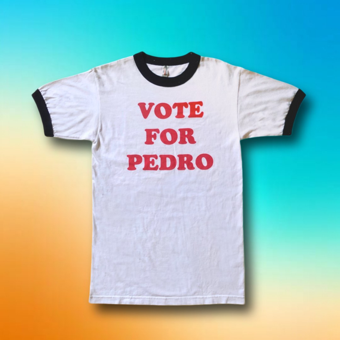 VOTE FOR PEDRO Shirt from Napoleon Dynamite Movie, Men's Fashion, Tops ...