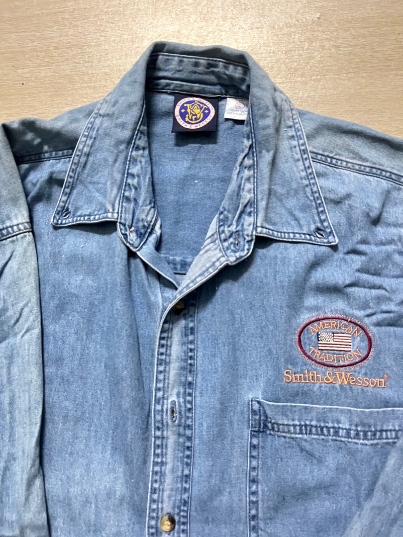 Vtg Smith And Wesson Denim Jacket, Men's Fashion, Coats, Jackets and ...