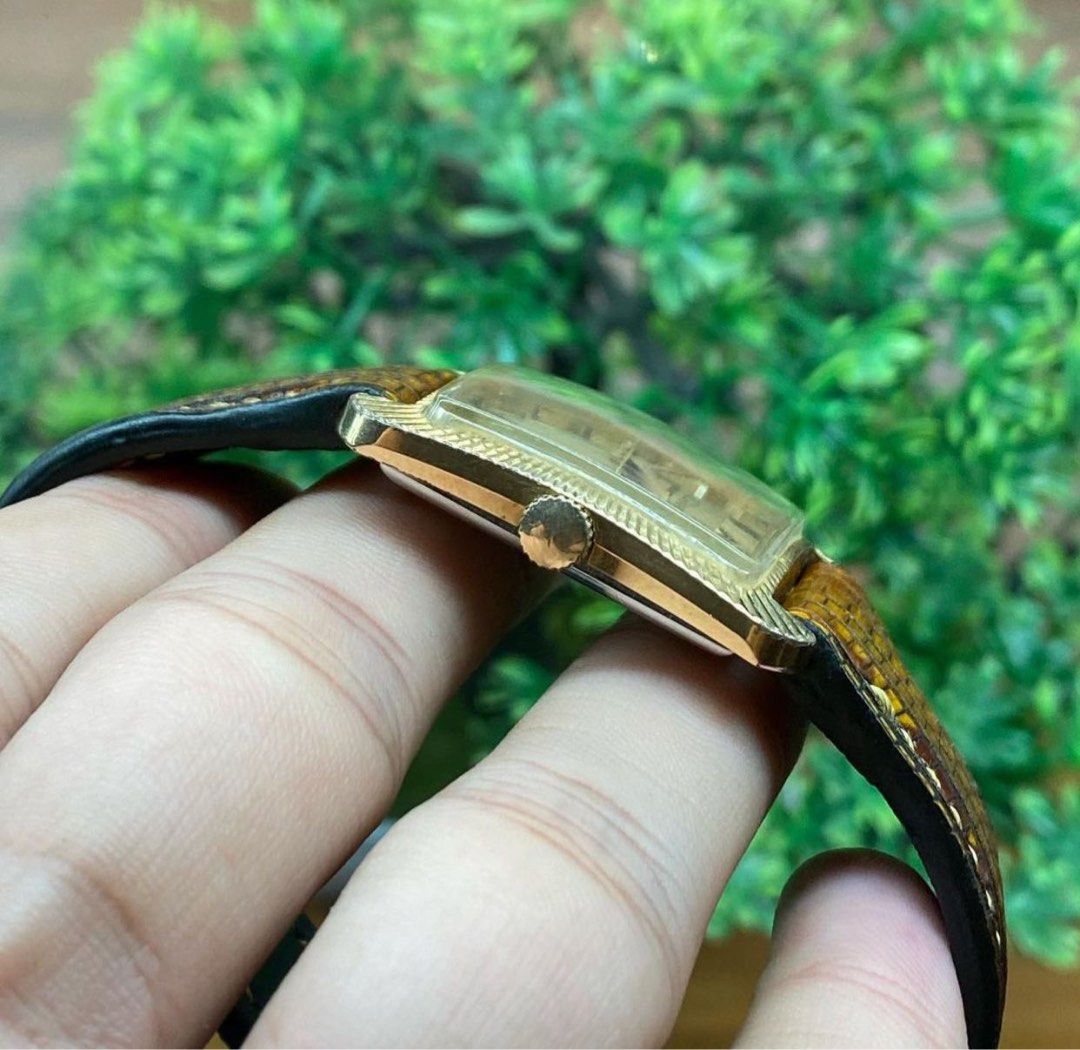 Vulcain Watch Vintage Gold Plated Automatic 28mm, Fesyen Pria, Jam ...