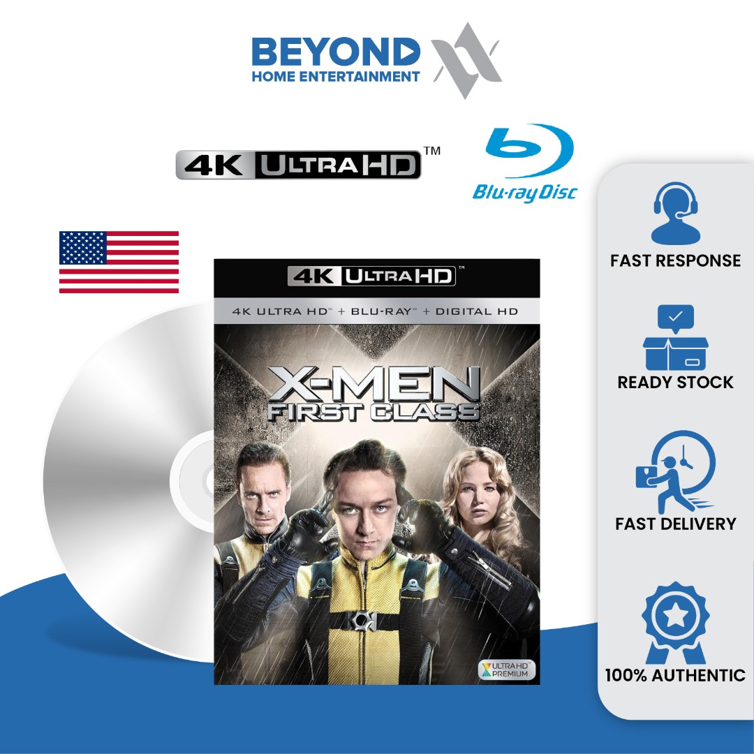 X-Men: First Class [4K Ultra HD + Bluray], Hobbies & Toys, Music ...