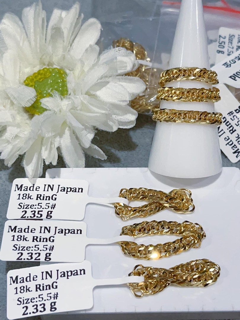 18K Japan Gold khei ring, Women's Fashion, Jewelry & Organizers, Rings ...