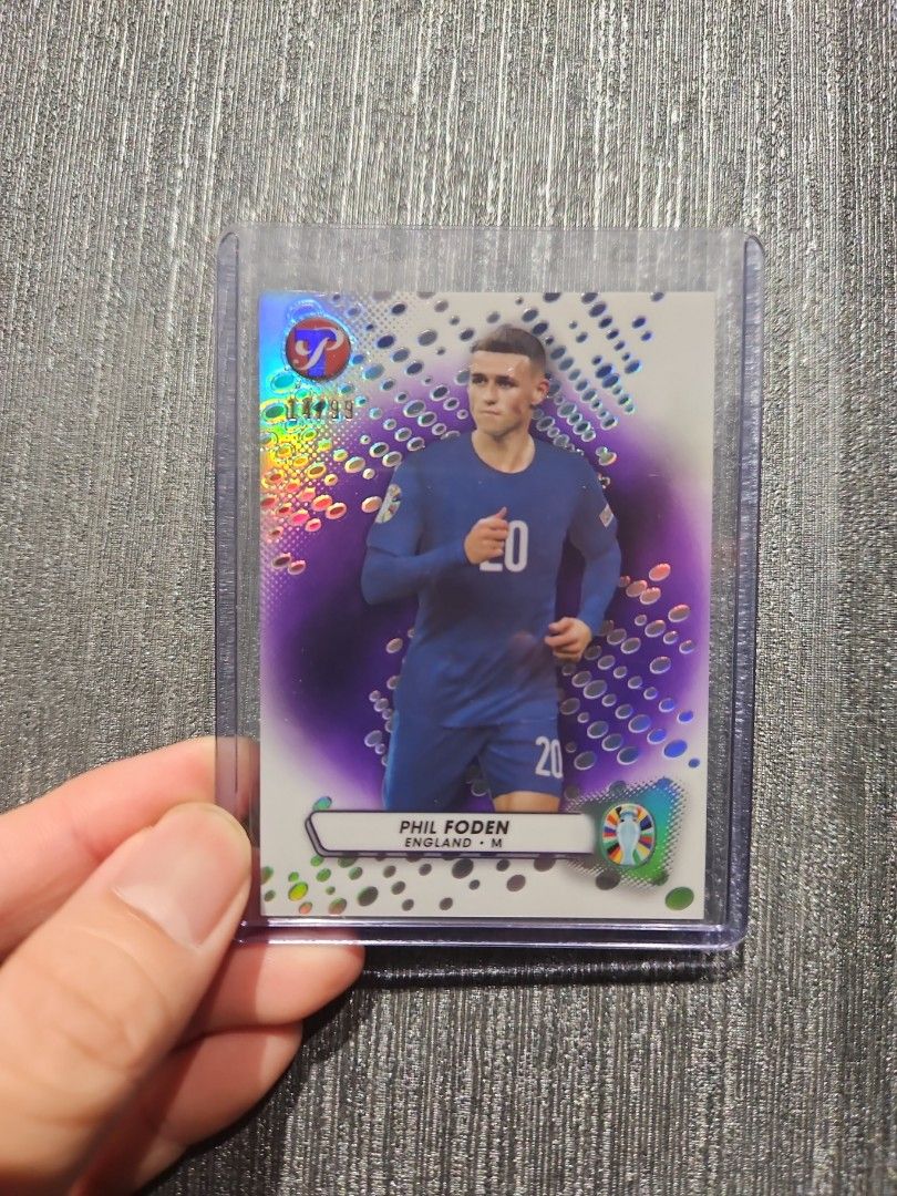 2023-24 Topps Pristine UEFA Euro Phil Foden England Purple Refractor 14 ...