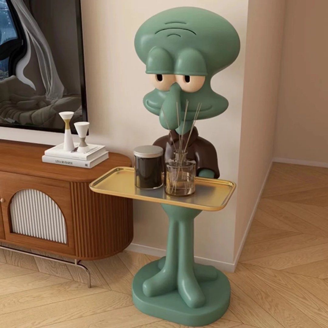 80/100cm Life Size Squidward Worker Statue Spongebob Squarepants Art ...