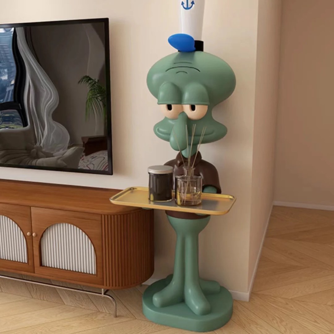 80/100cm Life Size Squidward Worker Statue Spongebob Squarepants Art ...