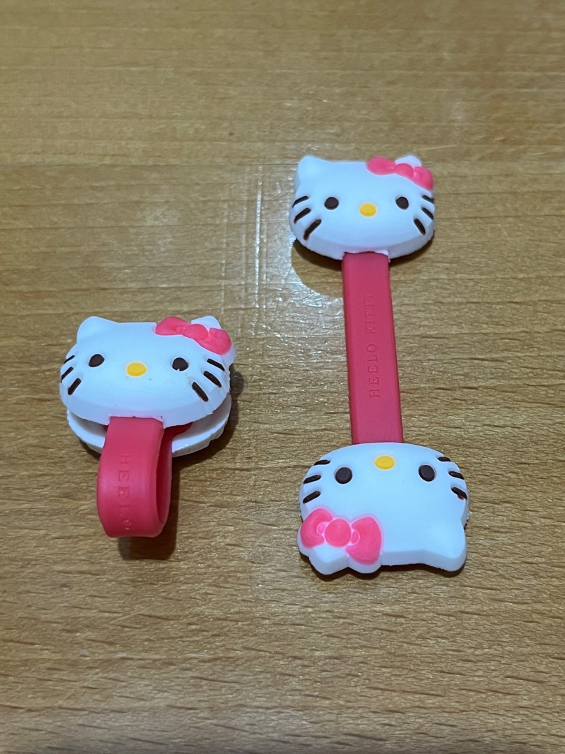 [$8@2個, 包平郵] Hello Kitty 耳機電線繞線器 收納器, 手提電話, 電話及其他裝置配件, 其他電子周邊配件及產品 ...