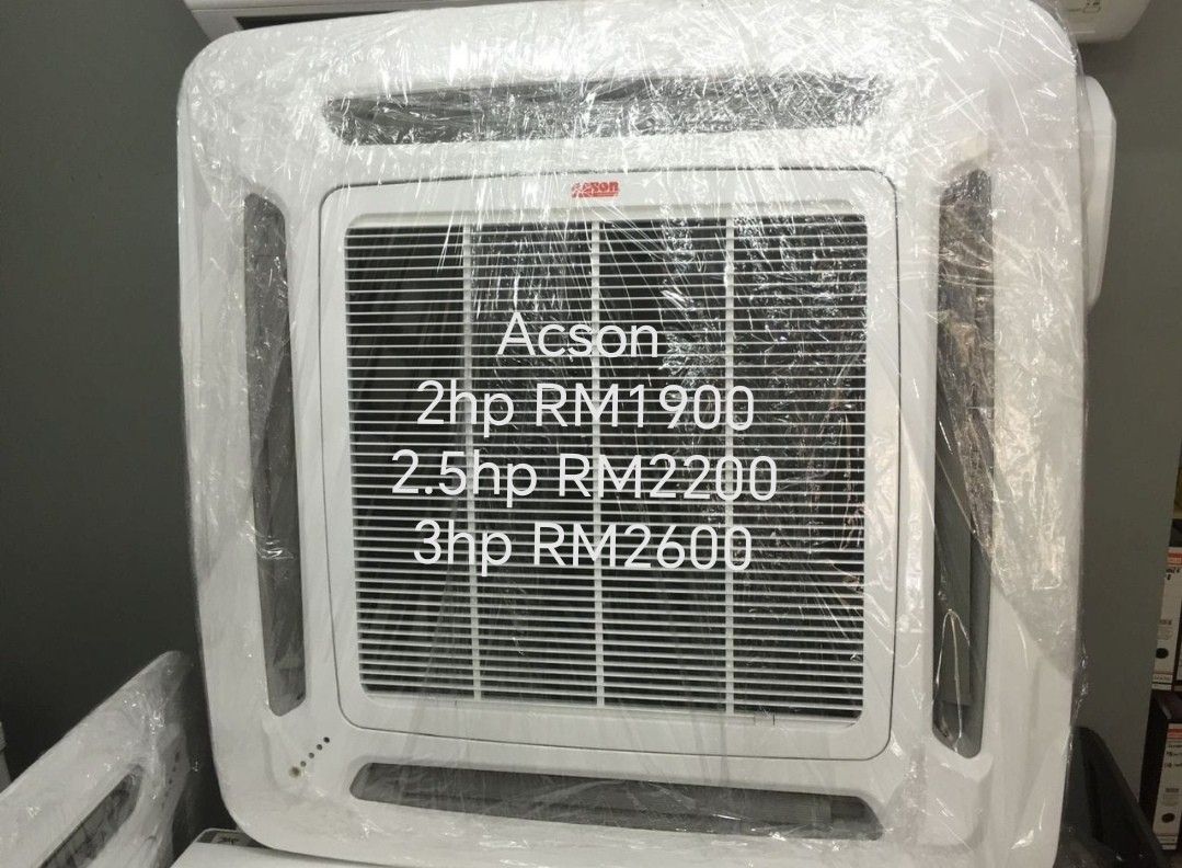 Acson 2hp ceiling cassette aircond B774, Furniture & Home Living, Furniture, Other Home ...