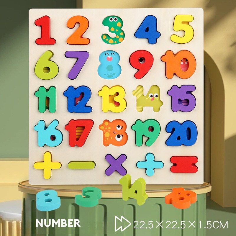 WOODEN BLOCK ALPHABET NUMBER SHAPE, Hobbies & Toys, Toys & Games on ...