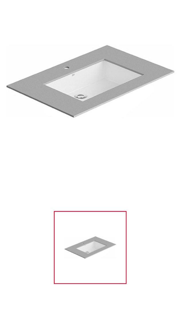 American Standard 600mm Undermount Sink - Flexio Thin Touch Square ...